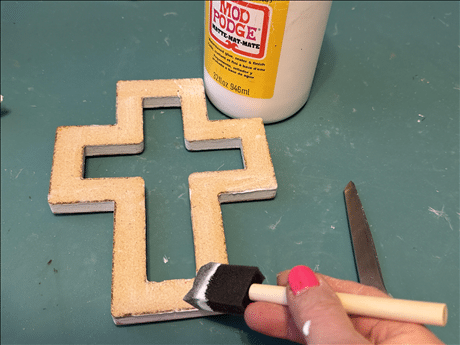 Dollar Tree Tabletop Cross - The Crafty Decorator